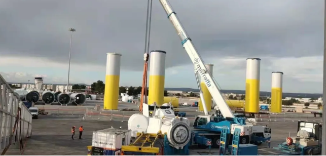 中国风机——明阳智能MySE3.0-135地中海首吊开始